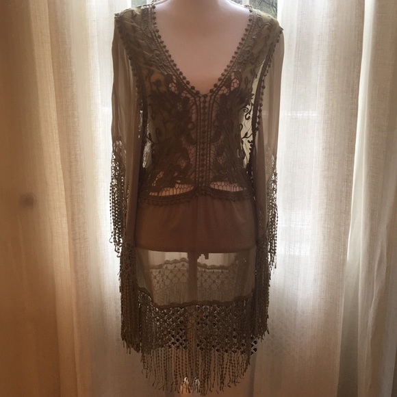 Despi | Swim | Despi Swimwear Silk Georgette Caftan In Topaz | Poshmark